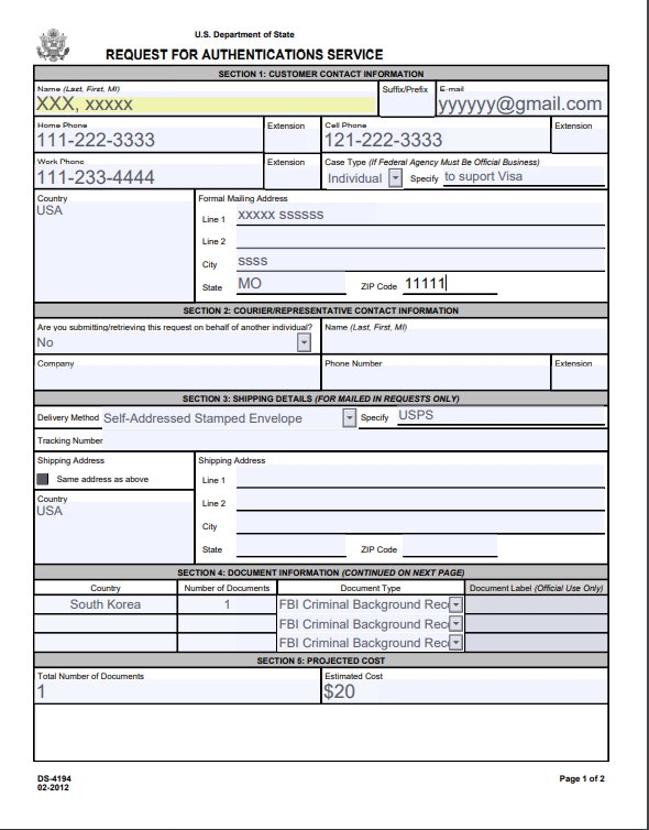 미국에서 Apostille(어포스티유) 받은 FBI 범죄경력증명서 – Smart US Living : 현명한 미국생활의 길잡이